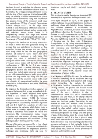 Enhanced DV Hop Localization Algorithm for Wireless Sensor Networks | PDF