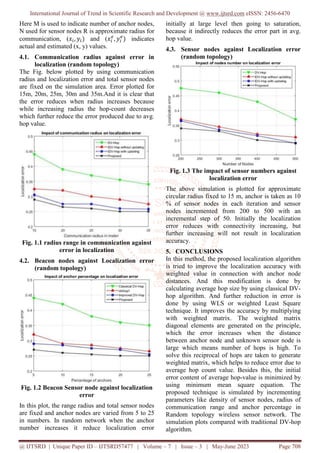 Enhanced DV Hop Localization Algorithm for Wireless Sensor Networks | PDF