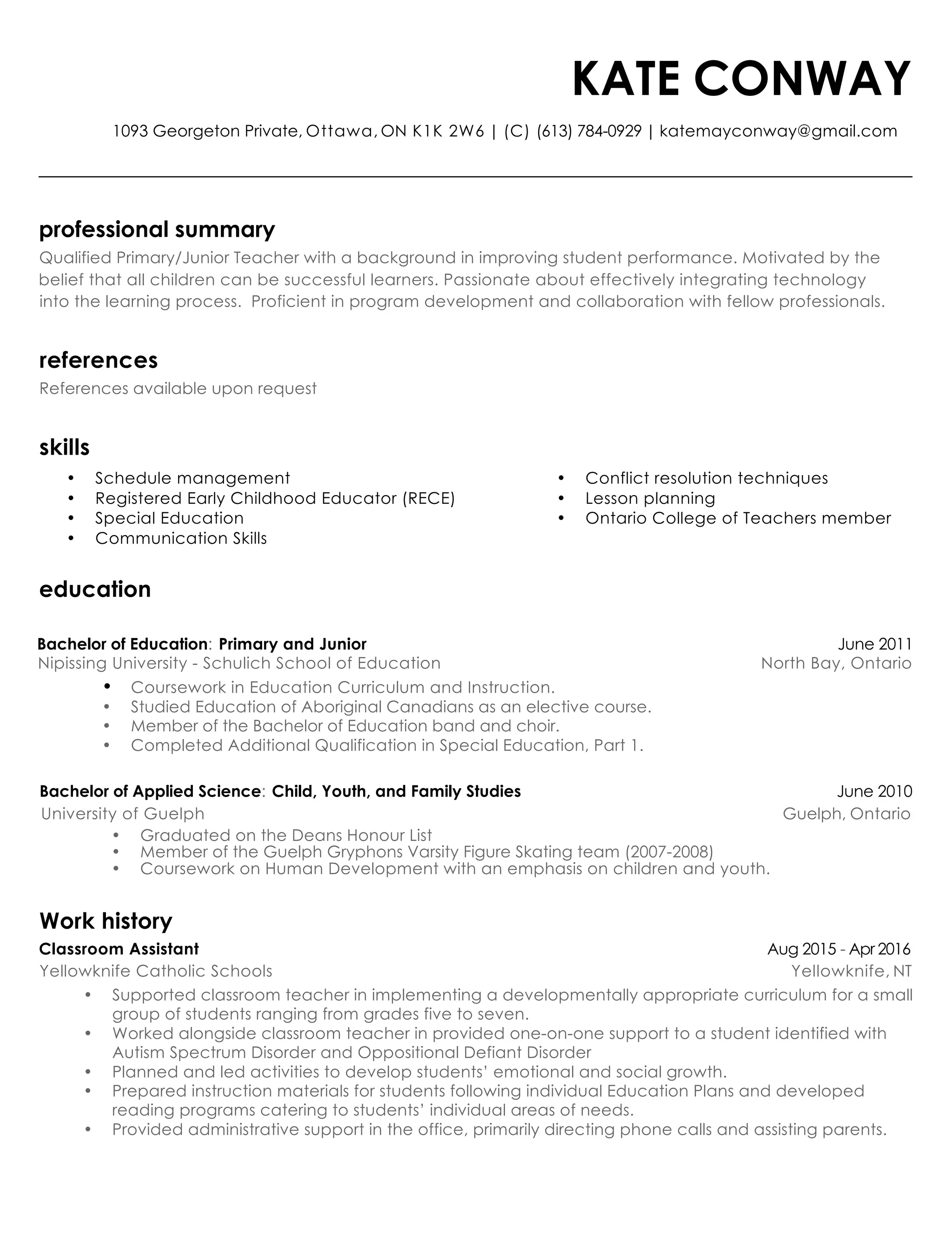 Resume_KateConway | PDF