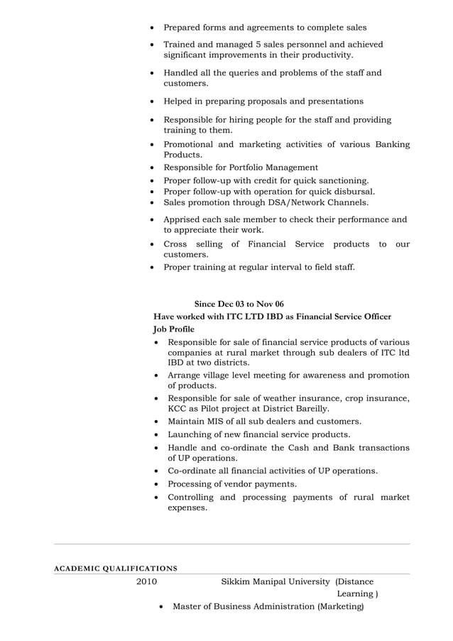 Ankit new cv | DOC | Business Banking & Finance | Business