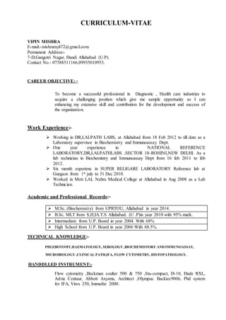 VIPIN RESUME1 | PDF