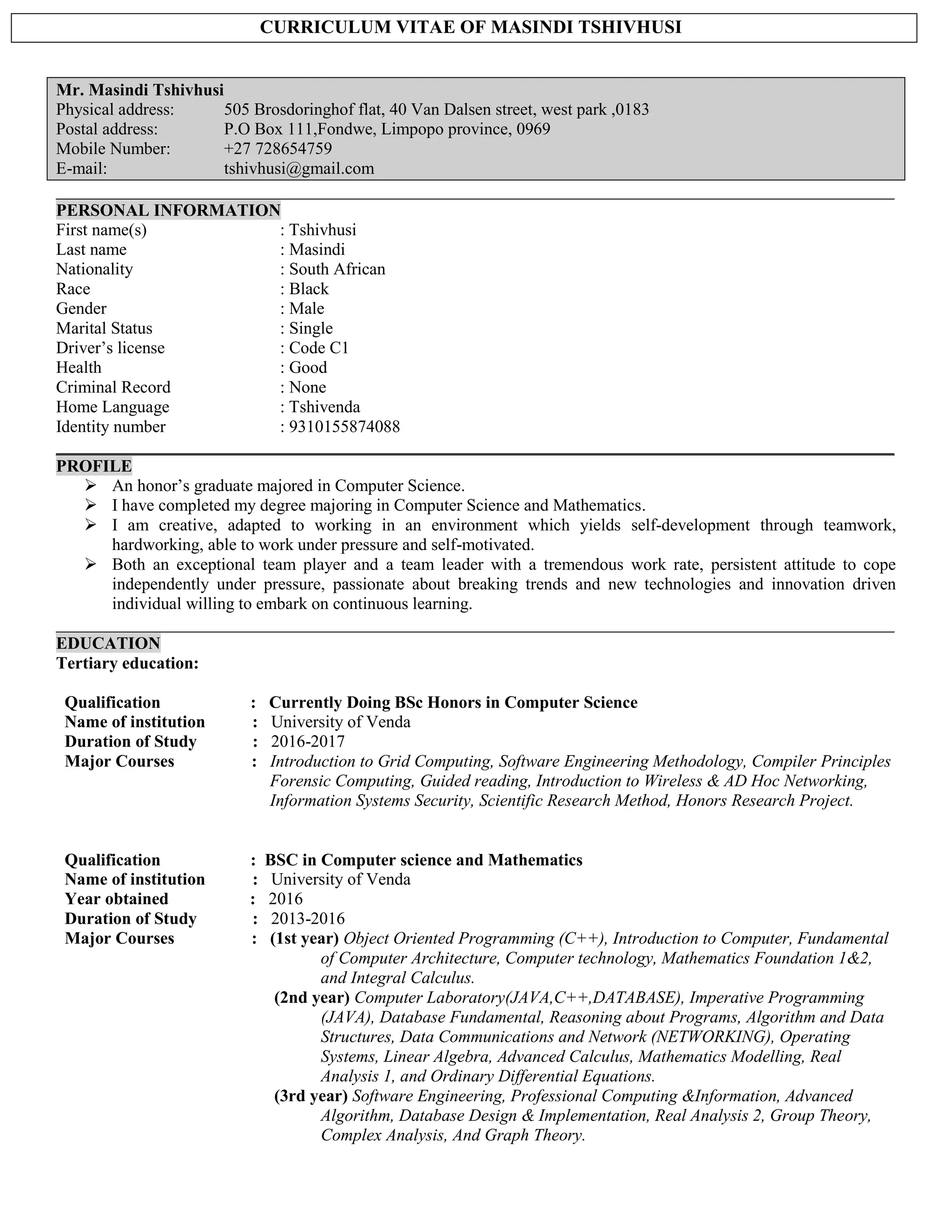 my cv-compressed | PDF | Programming Languages | Computing