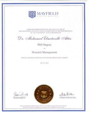 PhD Certificate | PDF