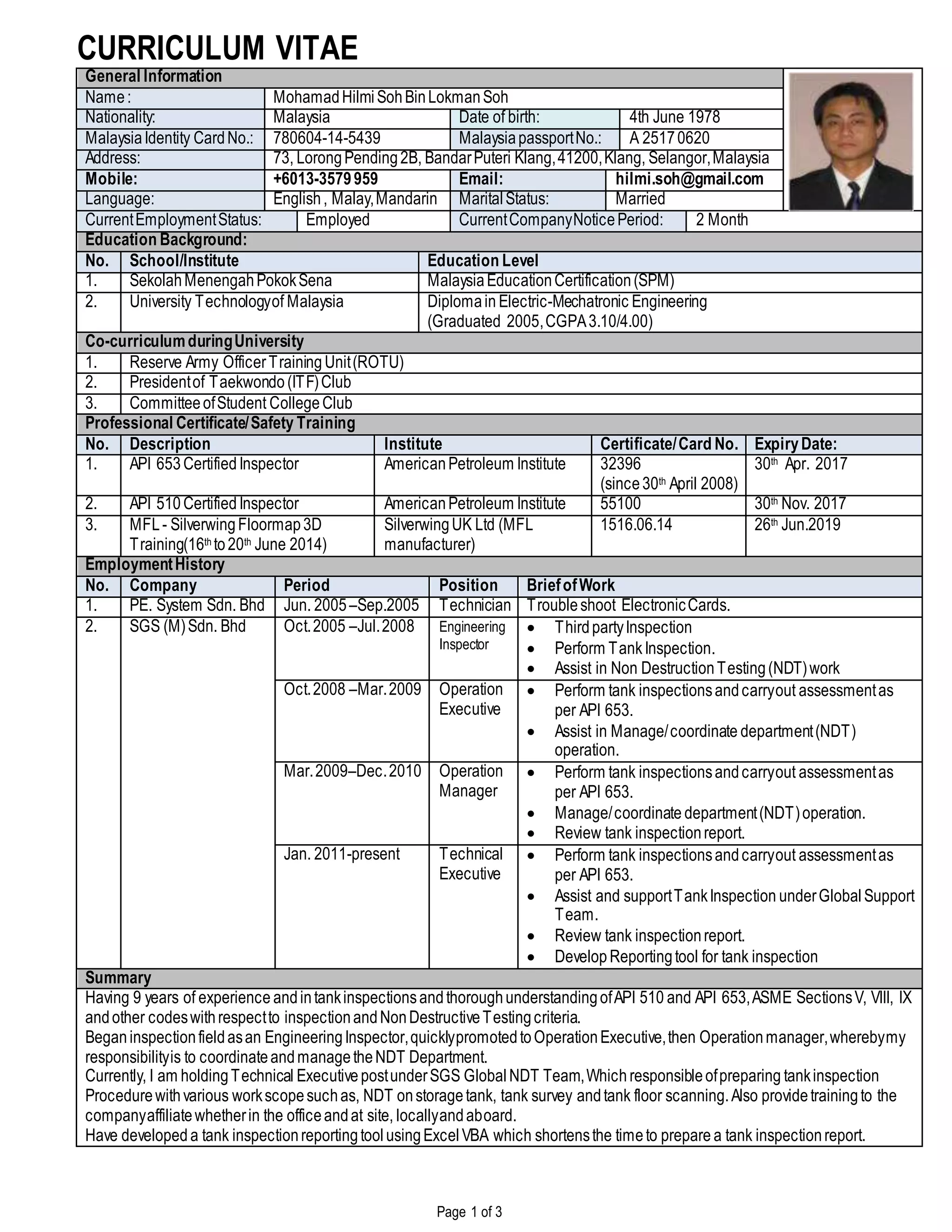 Hilmi Soh -CV | DOCX