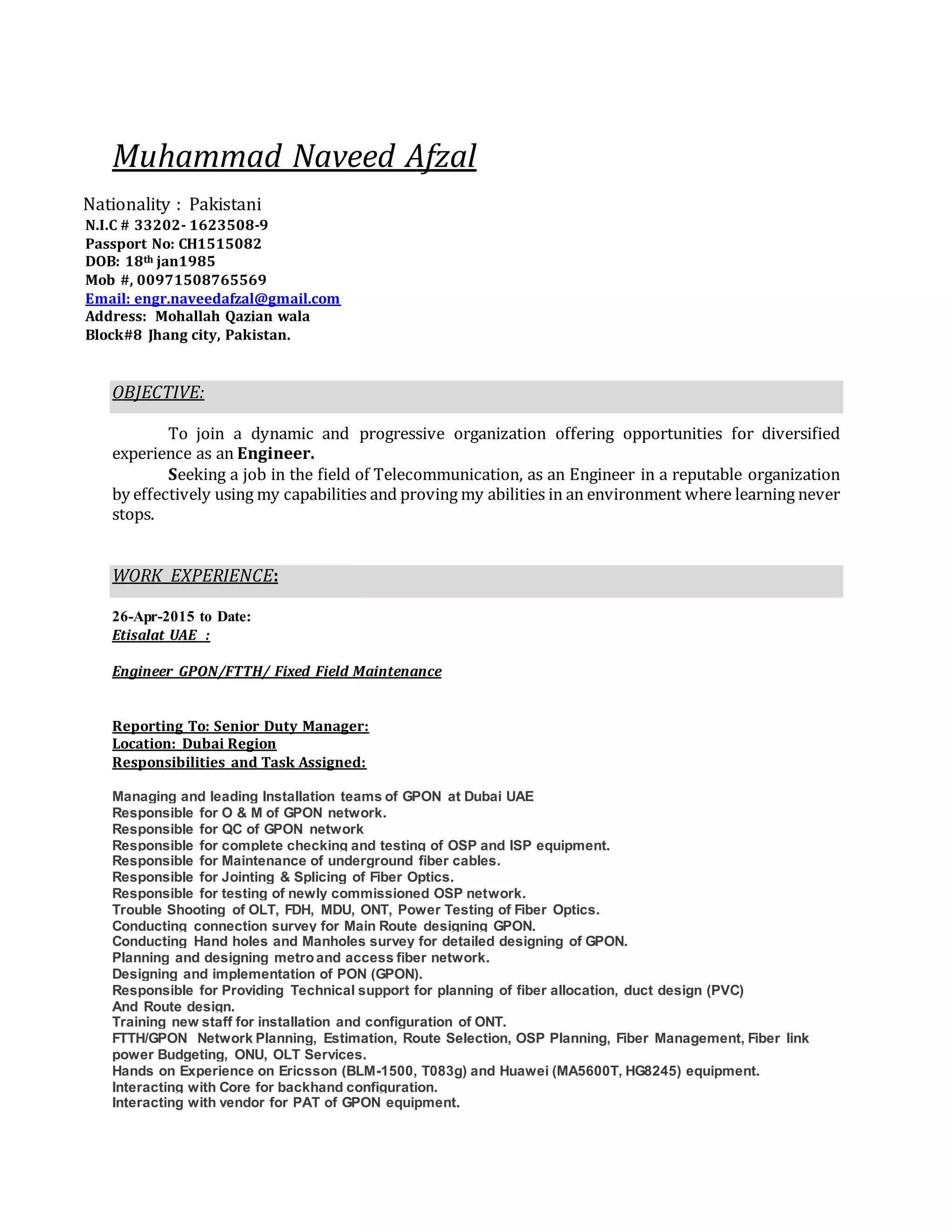 Naveed CV (1) (1) | PDF