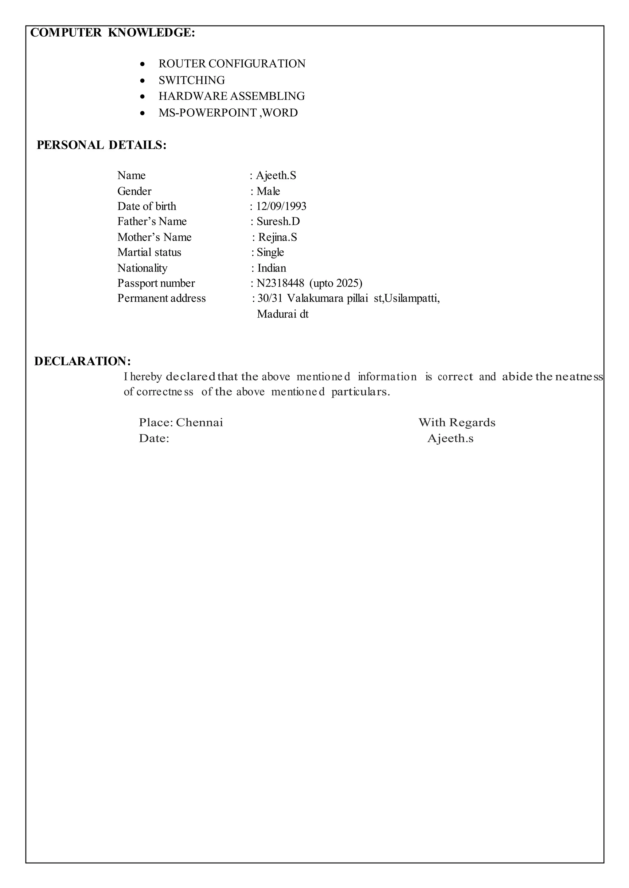 aj resume | PDF
