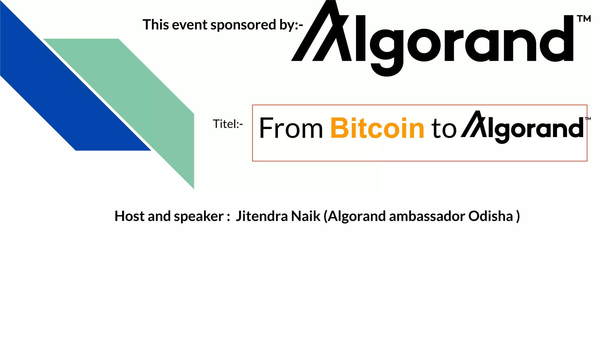 From bitcoin to_algorand_ | PPT