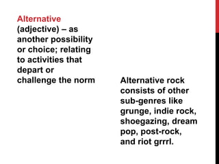 PHILIPPINE CONTEMPORARY POPULAR MUSIC 90s alternative music | PPTX