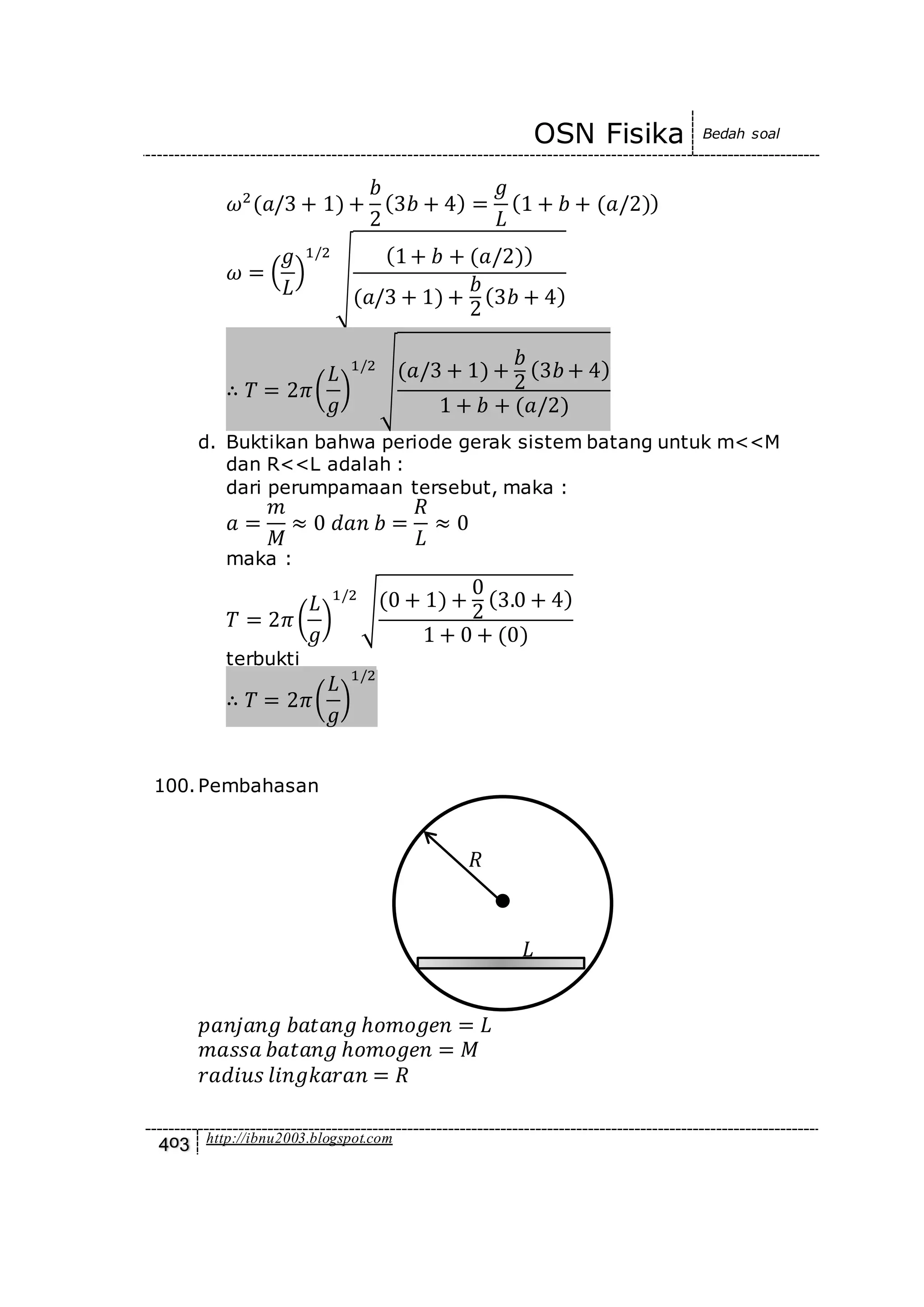 91 100 osn fisika (tkunci) | PDF