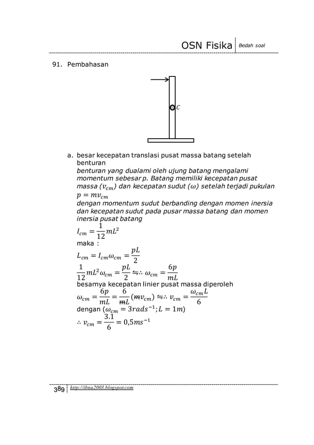 91 100 osn fisika (tkunci) | PDF