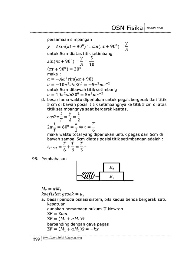 91 100 osn fisika (tkunci) | PDF
