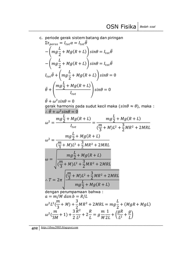 91 100 osn fisika (tkunci) | PDF