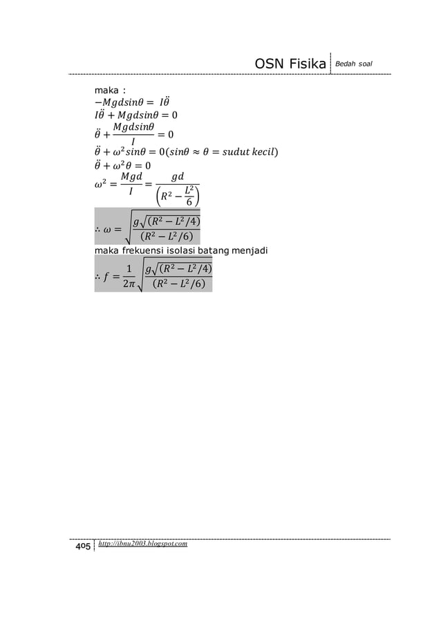 91 100 osn fisika (tkunci) | PDF