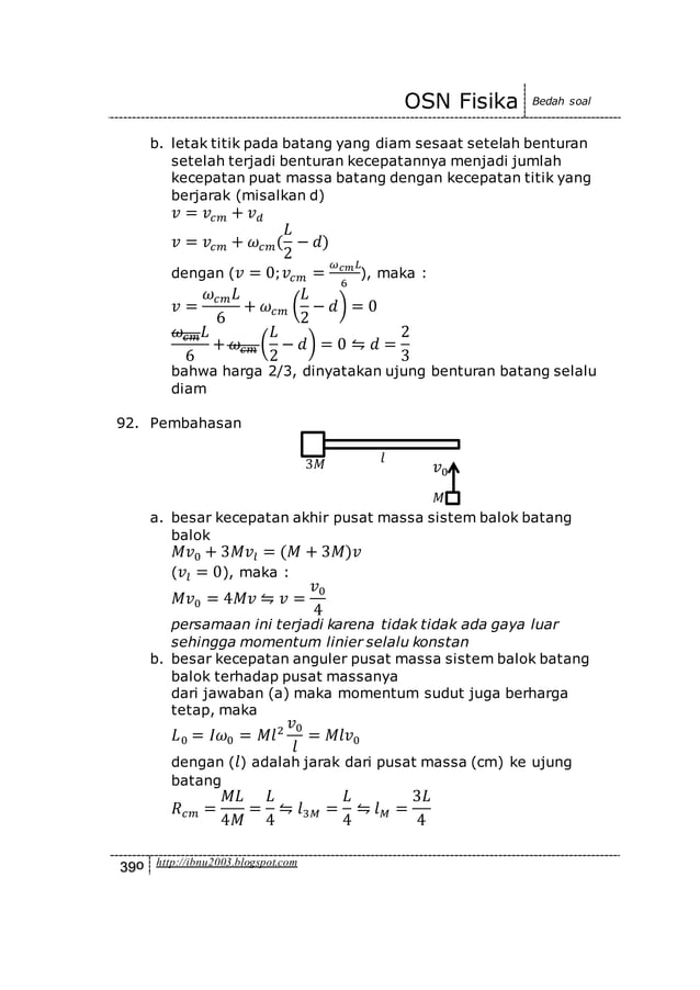 91 100 osn fisika (tkunci) | PDF