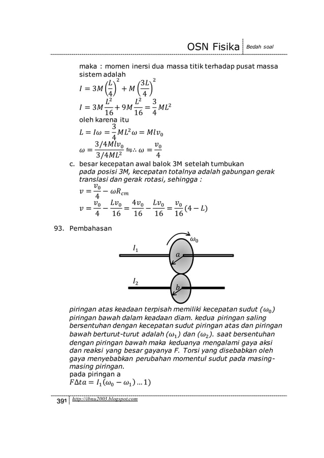91 100 osn fisika (tkunci) | PDF