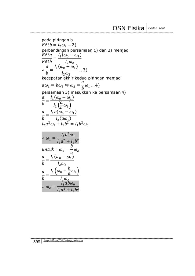 91 100 osn fisika (tkunci) | PDF