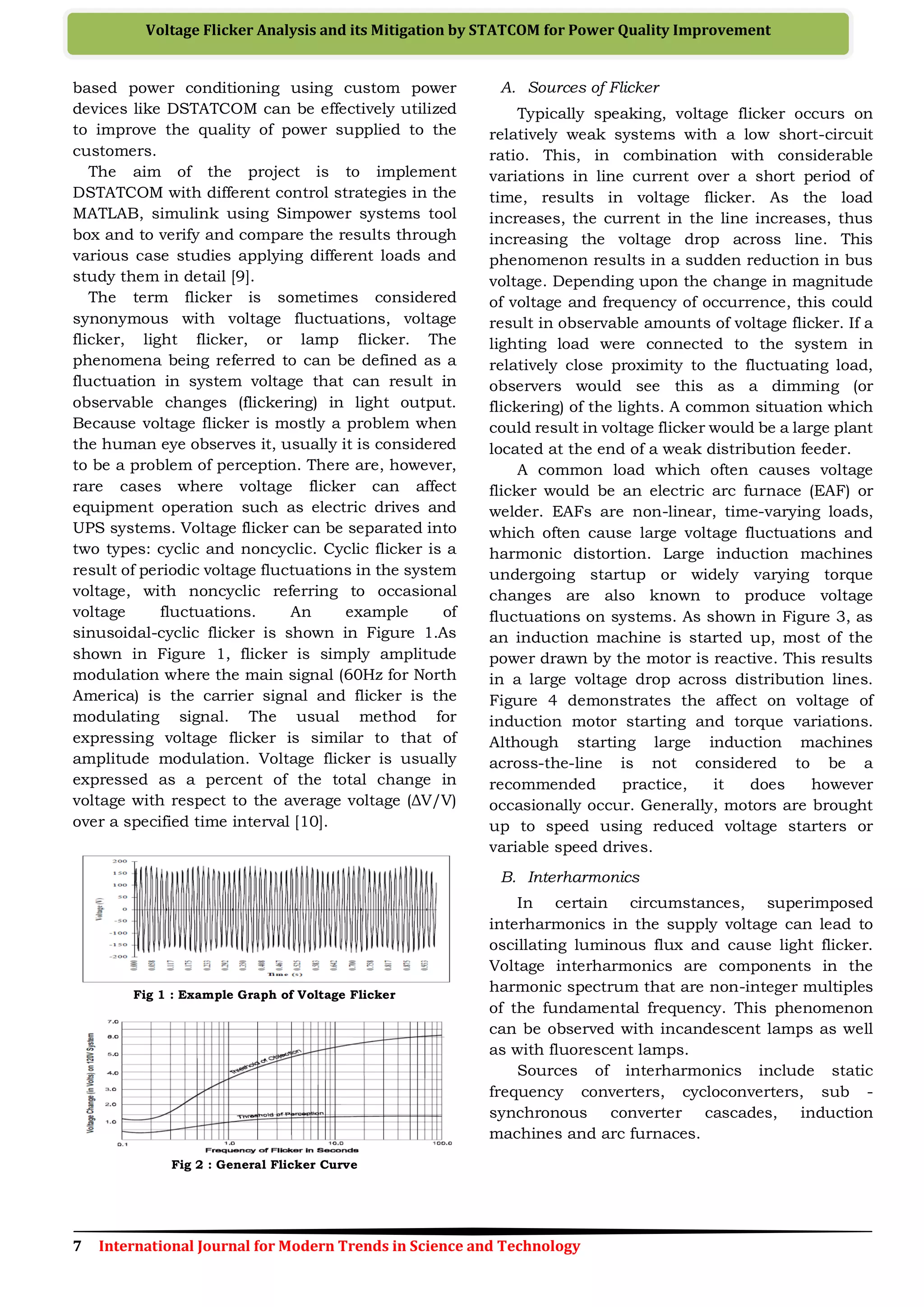 Voltage Flicker Analysis and its Mitigation by STATCOM for Power Quality Improvement | PDF