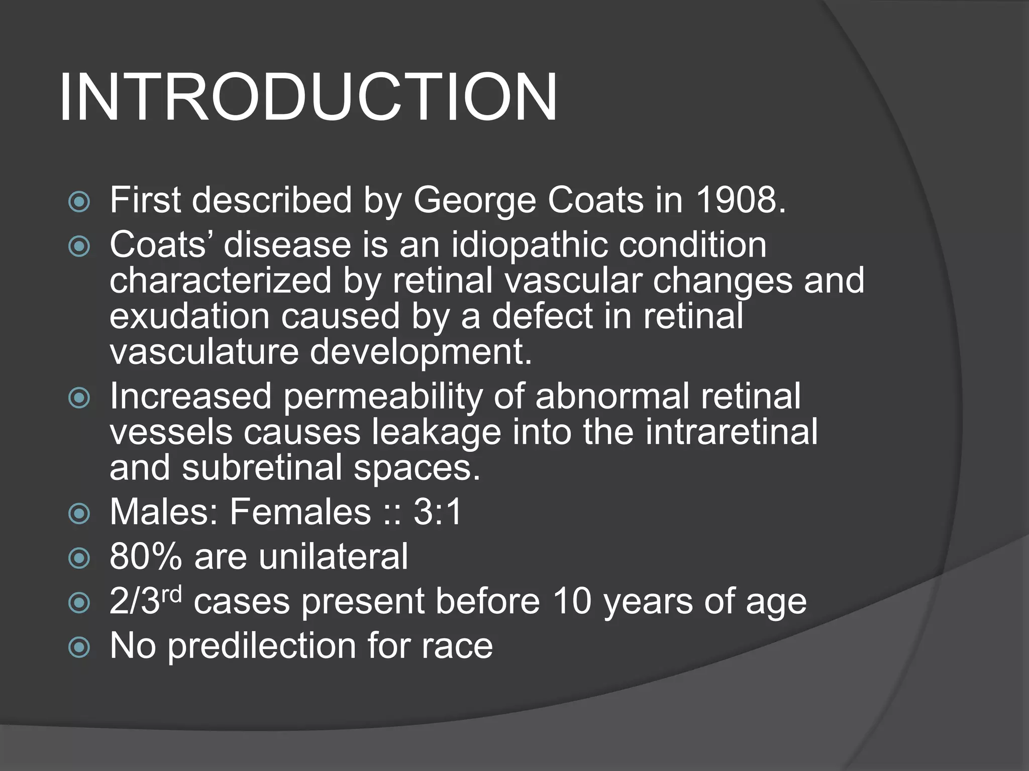 Coat’S Disease | PPTX
