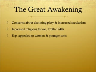 Great Awakening & the Enlightenment | PPT