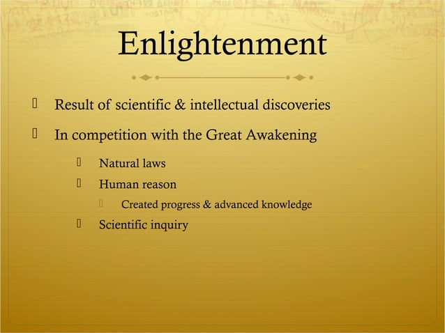 Great Awakening & the Enlightenment | PPT | Christianity | Religion ...