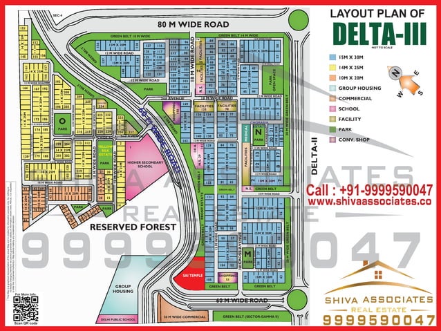 Delta 3 Greater Noida HD Map Layout Plan of Delta 3 | Shiva Associates ...