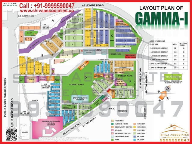 Gamma 1 Greater Noida HD Map Layout Plan of Gamma 1 | Shiva Associates ...