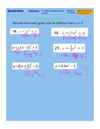 9-1 and Graphing Quadratics Vertex Form.pdf