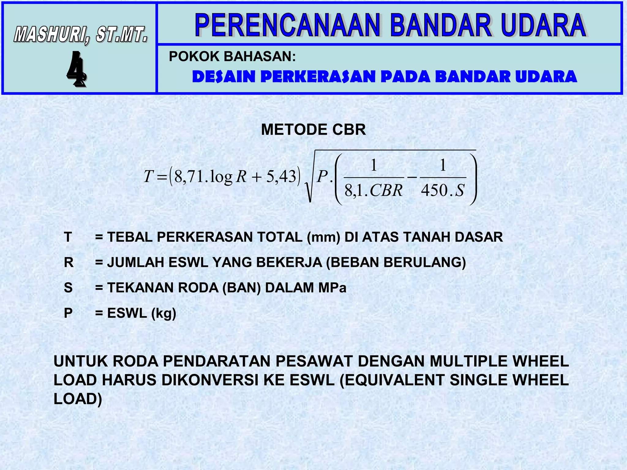 desain perkerasan di bandara | PPT