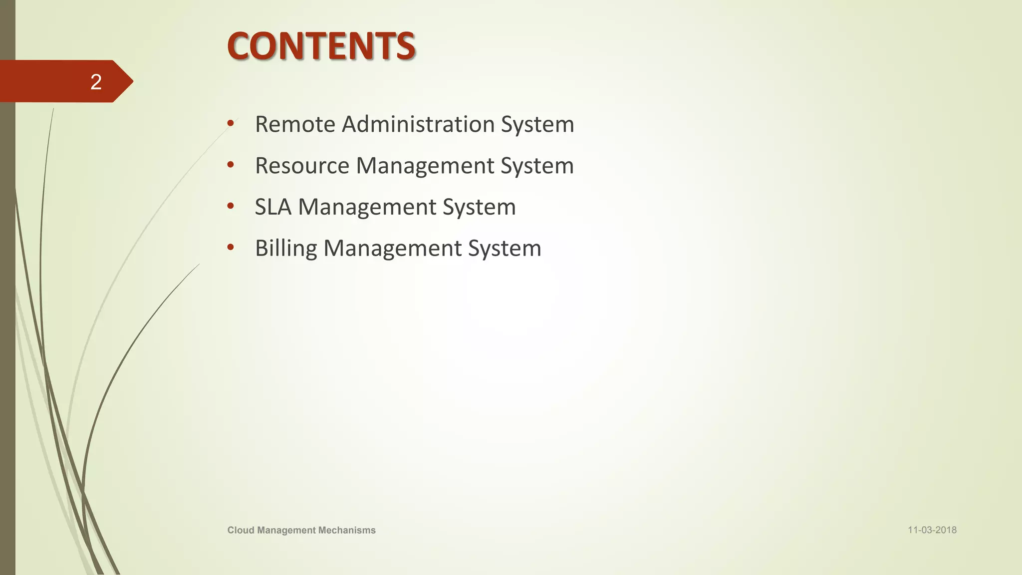 Cloud Management Mechanisms | PPTX