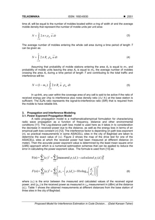 Proposed Model for Interference Estimation in Code Division Multiple Access | PDF