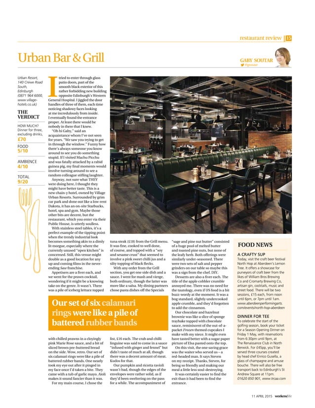 restaurant - urban bar and grill | PDF | Dining Out | Food & Drink