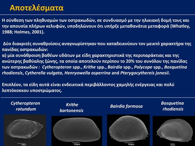 Μια πλούσια πανίδα οστρακωδών από το Ακρωτήρι Καλογεράς | PPT