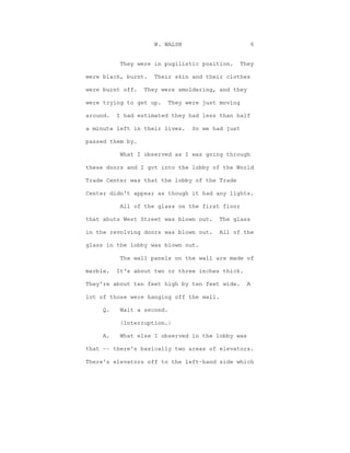 World Trade Center Task Force Interview Lieutenant William Walsh | PDF