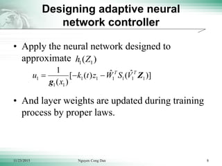 Adaptive neural network controller Presentation | PPT