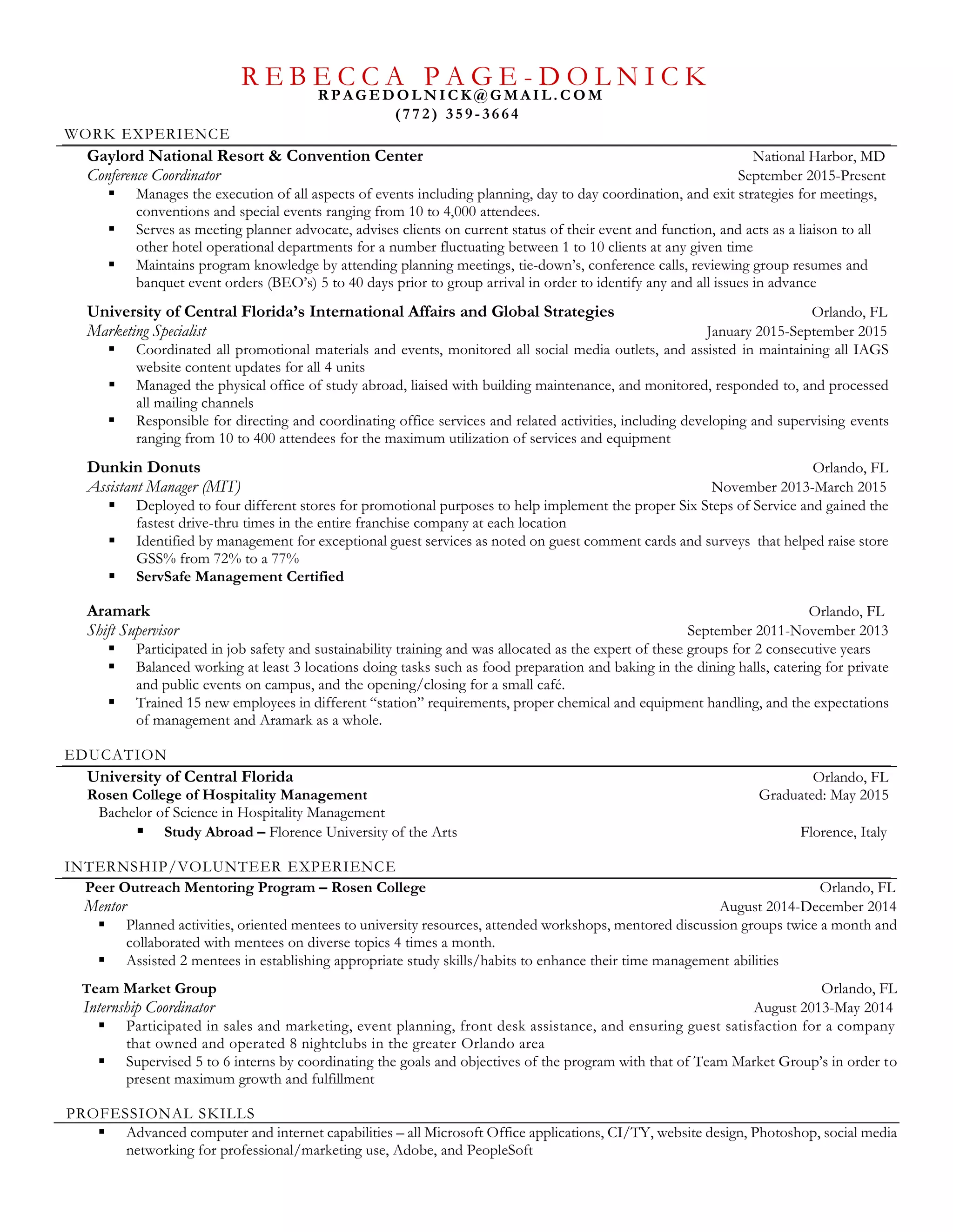 Rebecca Page.Resume | PDF