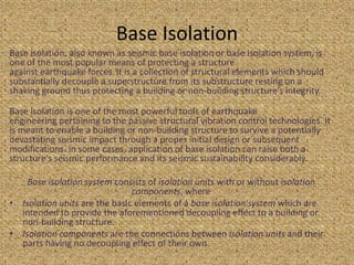 Base isolation.ppt [Autosaved] [Autosaved] | PPTX | Civil Engineering ...