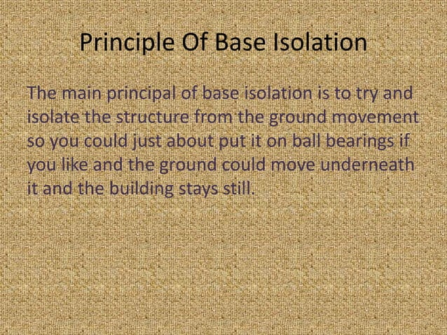 Base isolation.ppt [Autosaved] [Autosaved] | PPTX | Civil Engineering ...