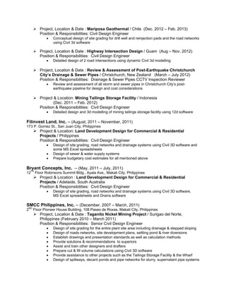 Dennis Albarracin CV 2016 March | PDF | Civil Engineering Industry | Industries