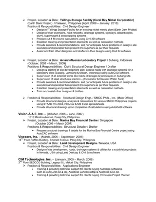 Dennis Albarracin CV 2016 March | PDF | Civil Engineering Industry | Industries