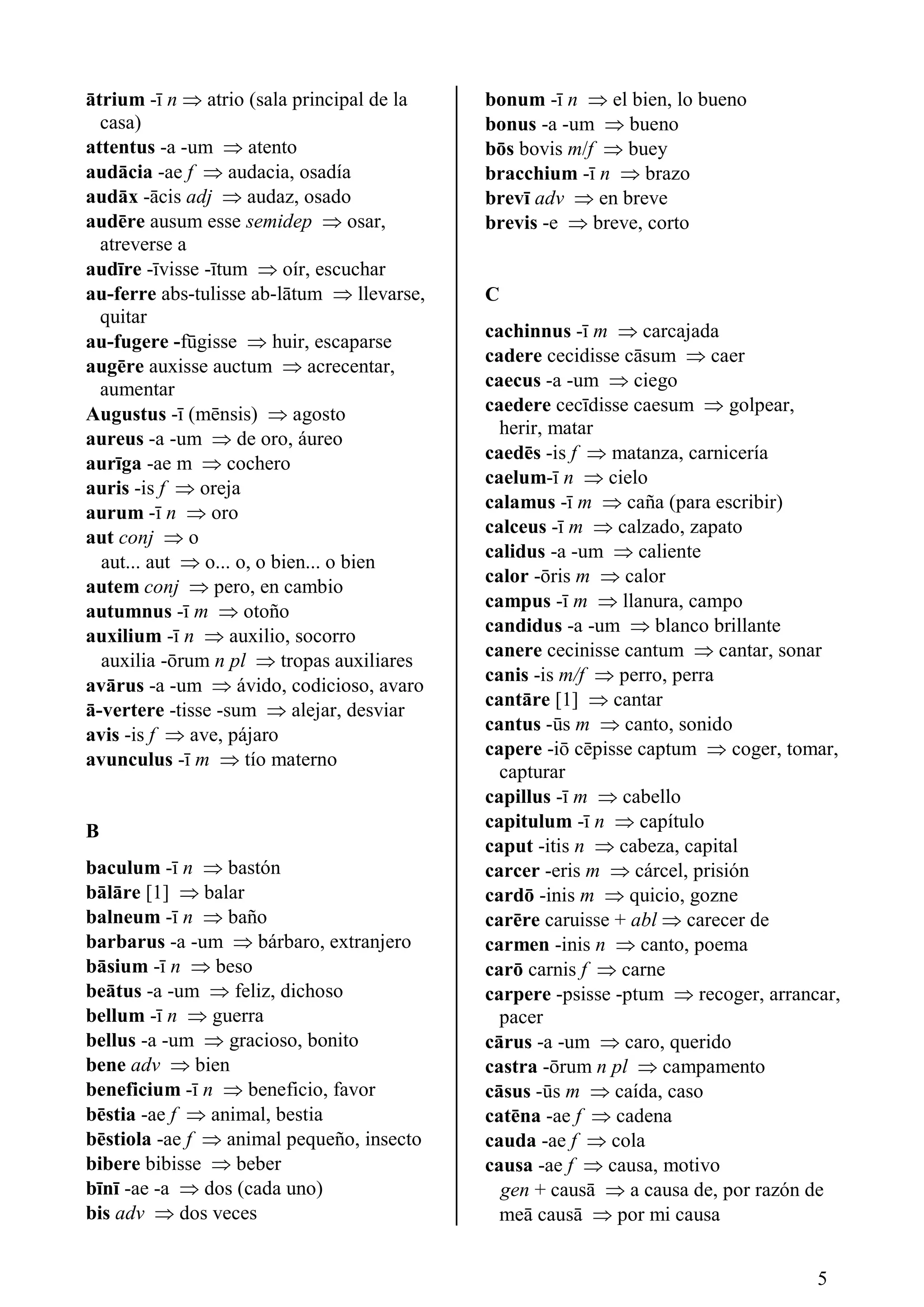 Vocabulario-Familia-Romana | PDF