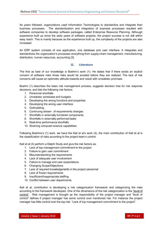 Risk Organization for ERP Projects | PDF