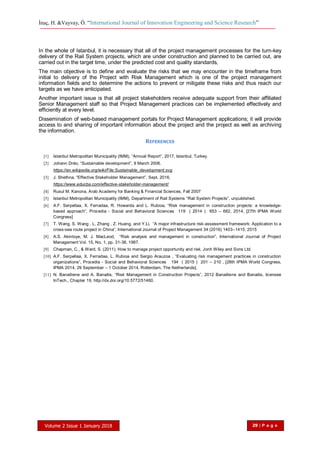 Risk Management in City Rail Transportation System Project: A Case ...