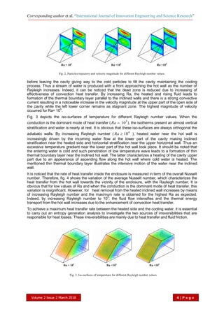 Analysis of three-dimensional natural convection and entropy generation in a water filled open ...