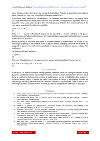 Probabilistic Polling System Approach for IoT Secure Routing | PDF