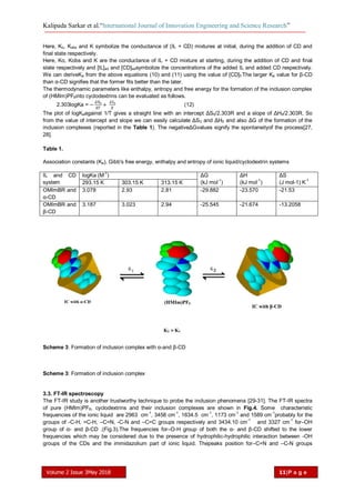 Subsistence of Host Guest Inclusion Complexes ofBiologically Active ...