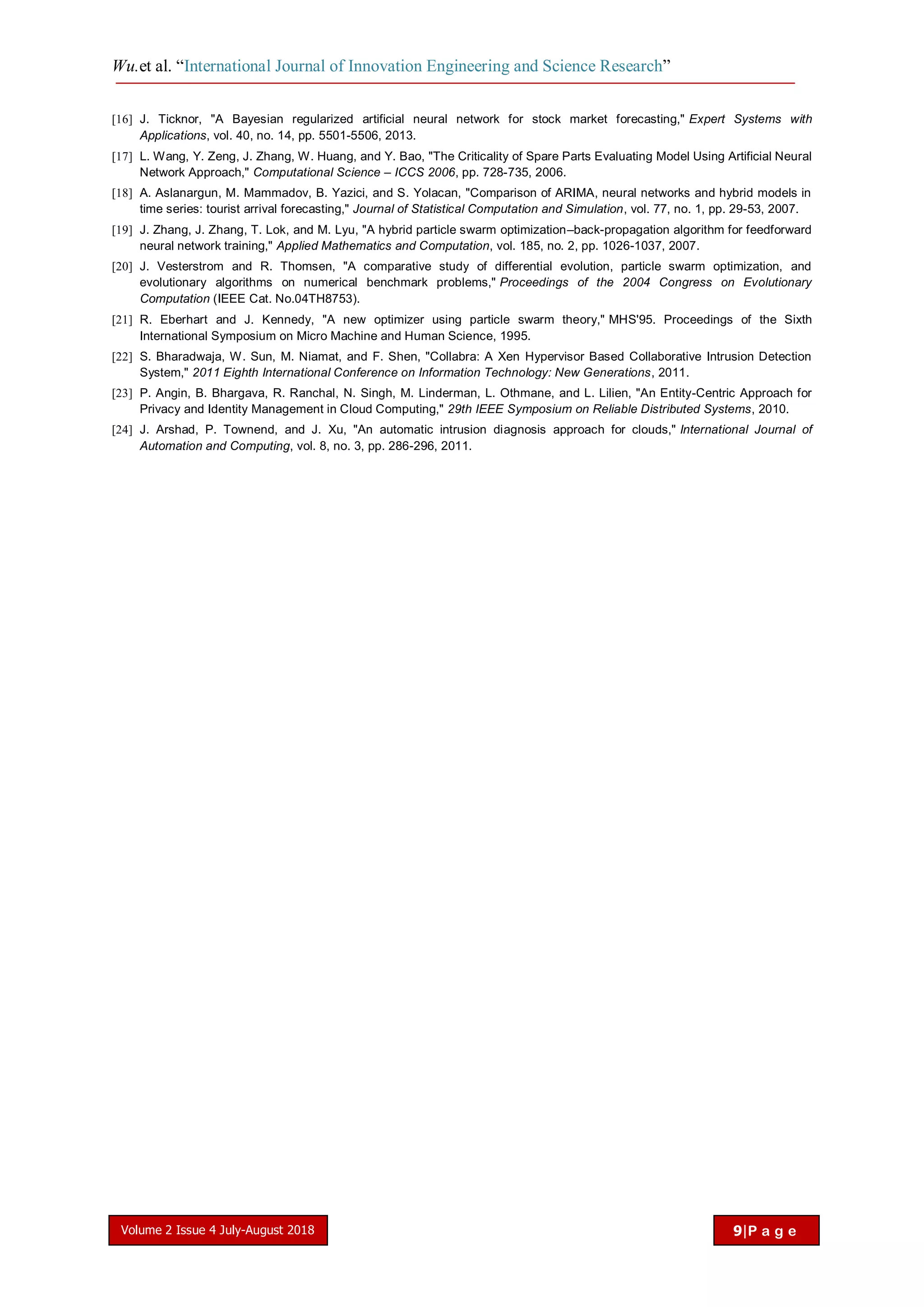 A Back Propagation Neural Network Intrusion Detection System Based On Kvm Pdf
