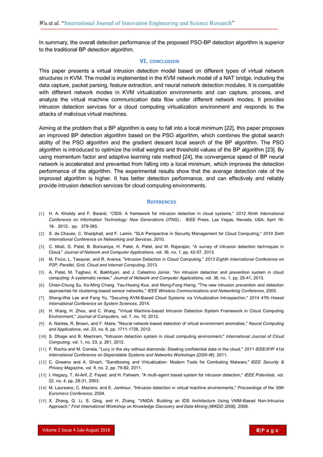 A Back Propagation Neural Network Intrusion Detection System Based On Kvm Pdf