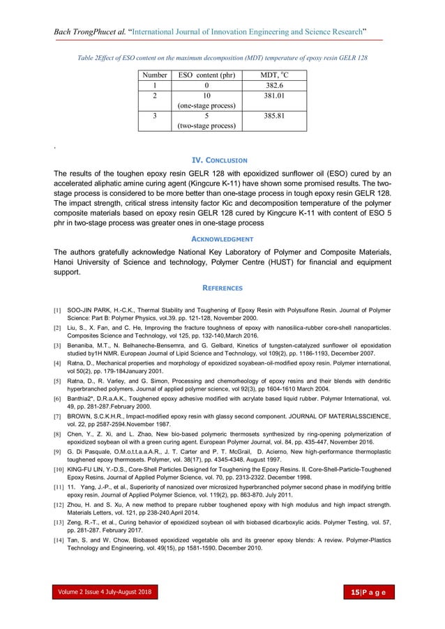 Effects of Kingcure K-11 Hardener and Epoxidized Sunflower Oil on The ...