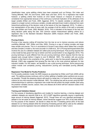 Prediction of Poultry Yield Using Data Mining Techniques | PDF