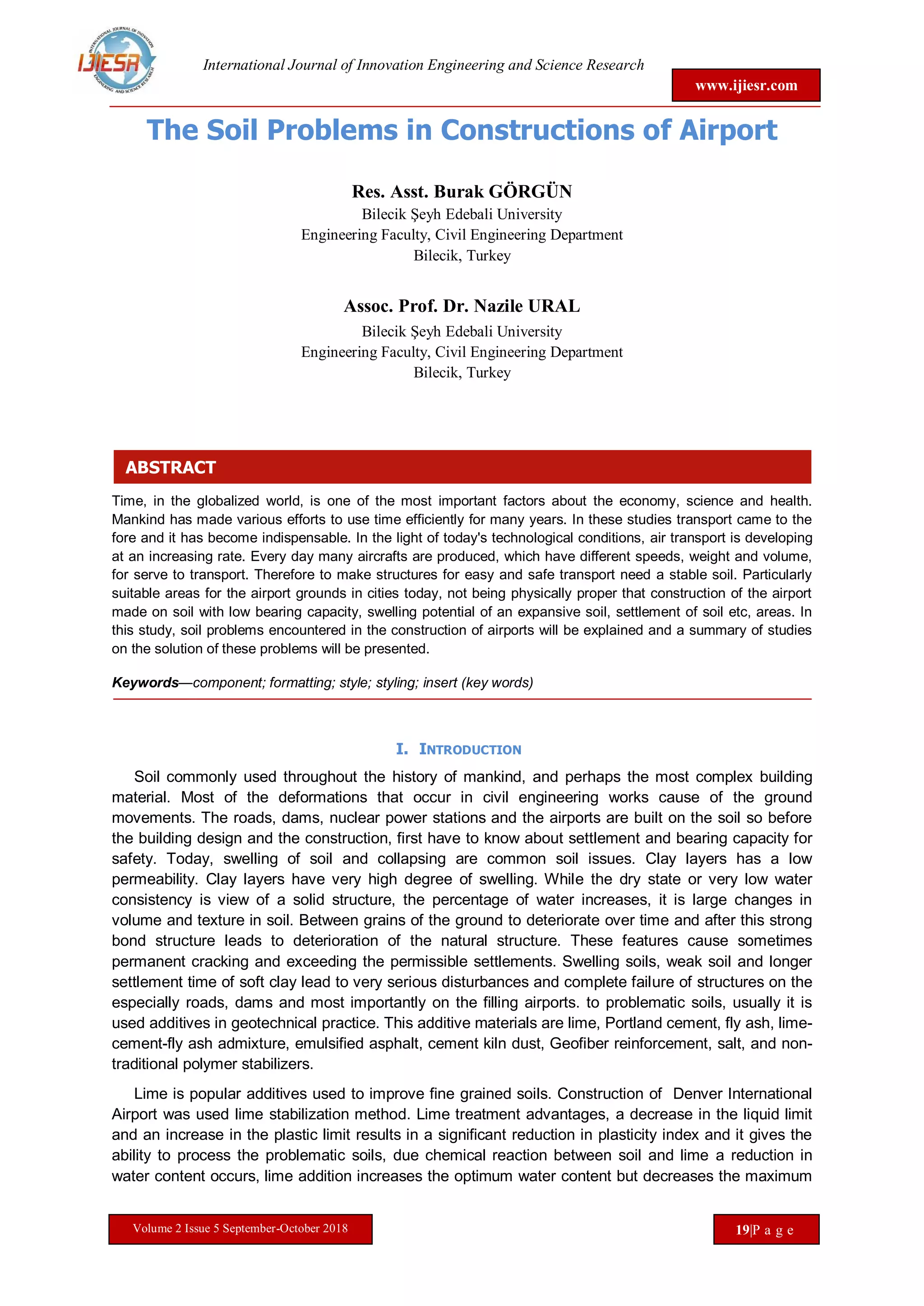 The Soil Problems in Constructions of Airport | PDF